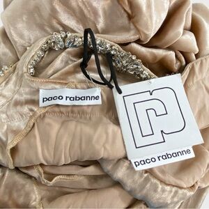 Paco Rabanne | Dresses | Paco Rabanne New Cream Velvet Satin Jewel ...